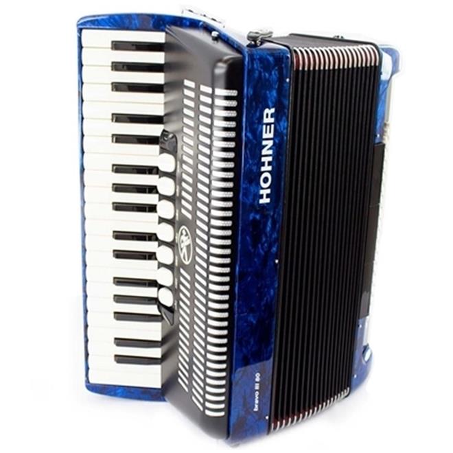 Acordeon Hohner Bravo III 80 Azul - Melhor Preço e Qualidade