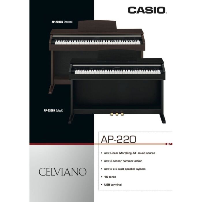 Piano Digital Completo Casio AP-220 BK Celviano | TeclaCenter Ins